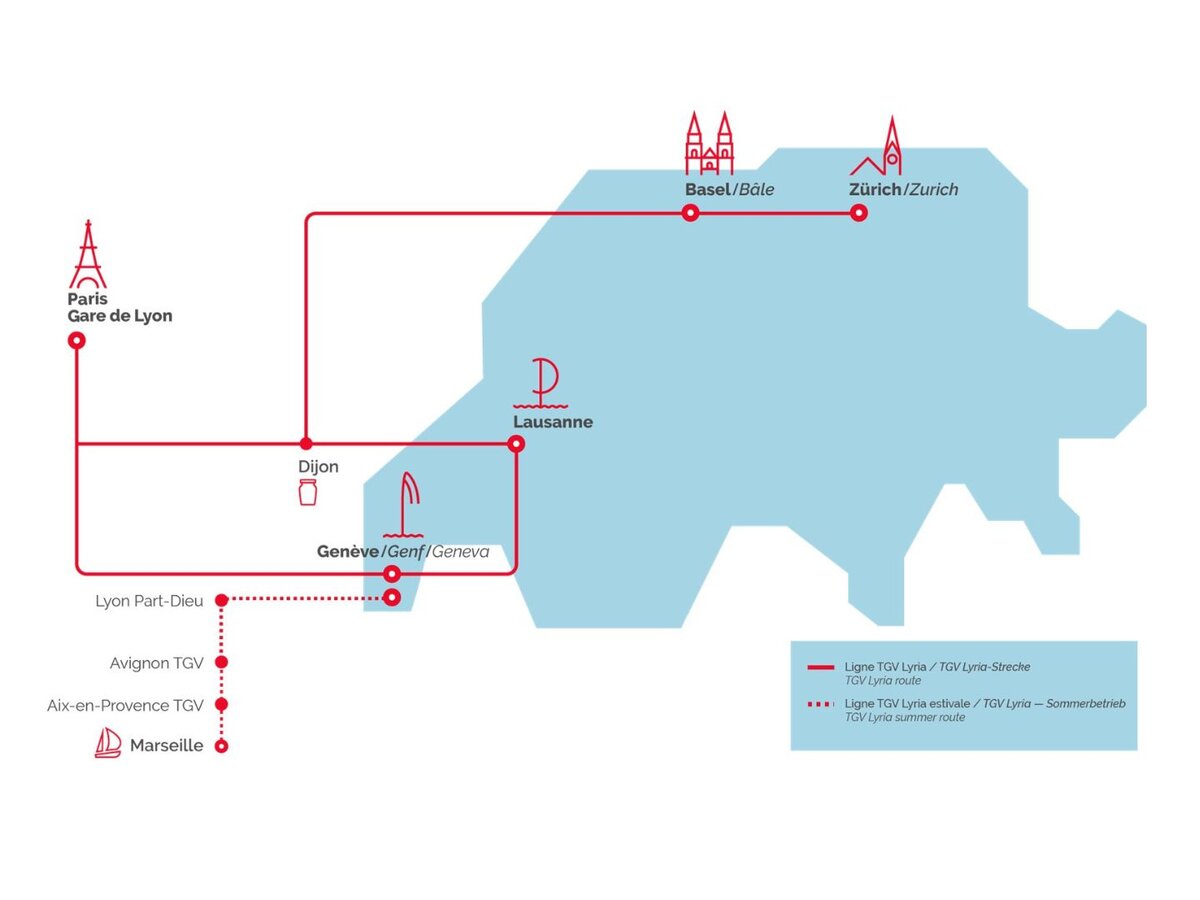 TGV Lyria | railtour - der Schweizer Zugreisespezialist